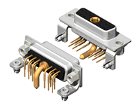 11W1 Series High Power D-Sub 20A Right Angle Type Receptacle Connector